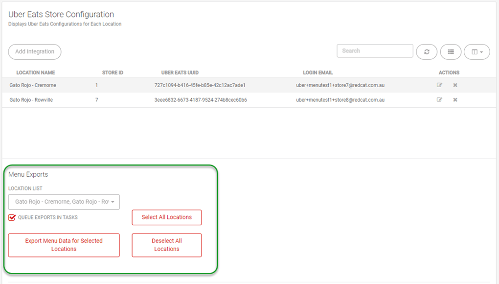 Uber Eats Integration