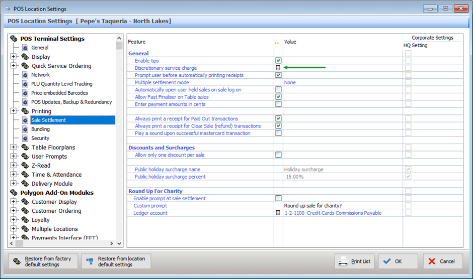 Discretionary Service Charges (Setup Guide)