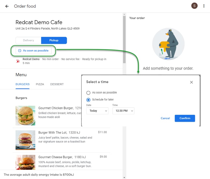 Google Food Ordering: Product Overview